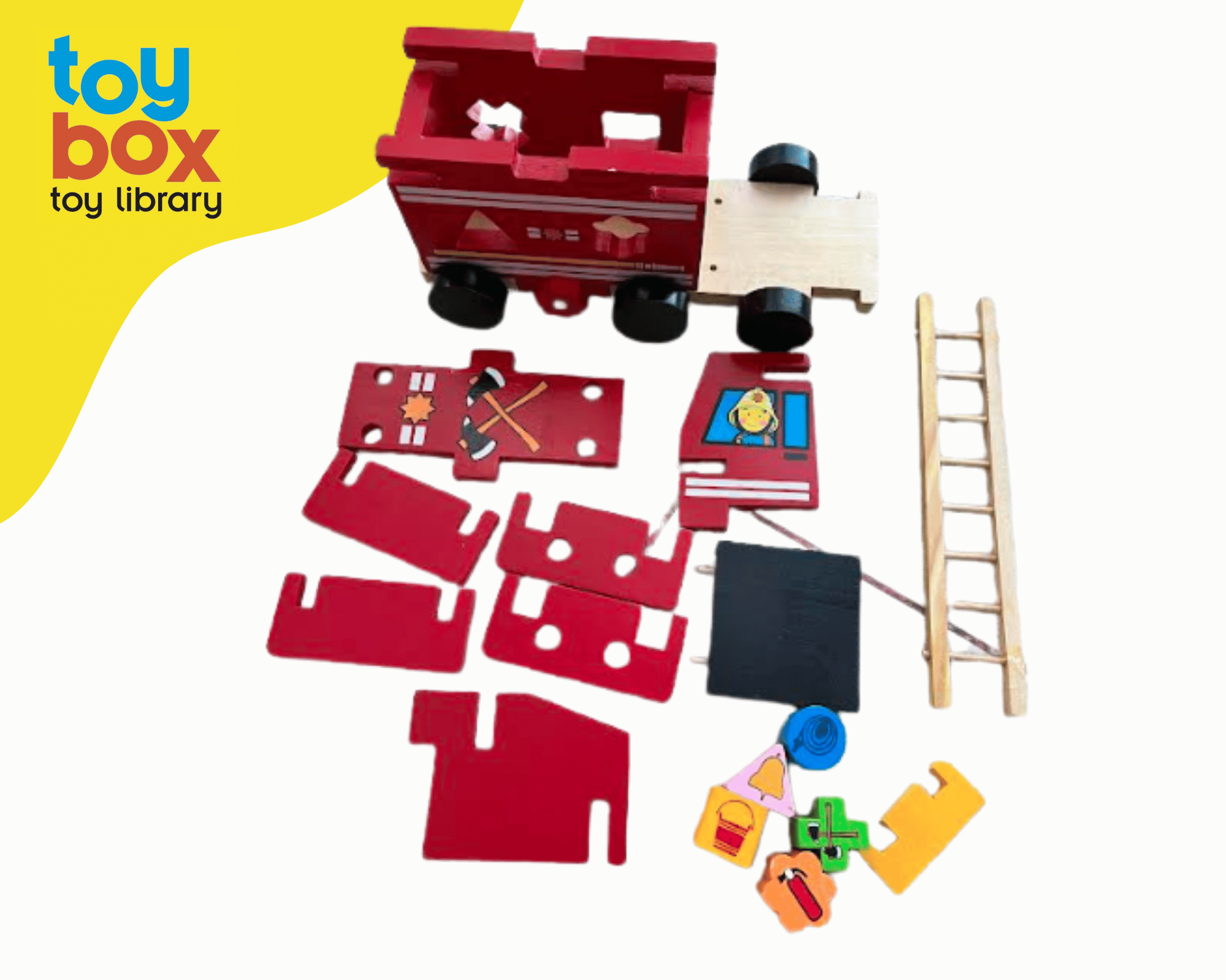 Fire truck wooden blocks and sorter